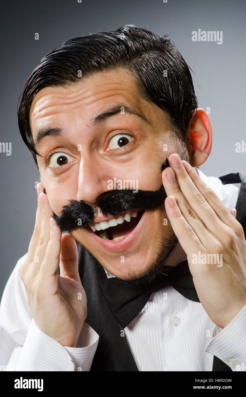 Funny man in vintage concept Stock Photo - Alamy