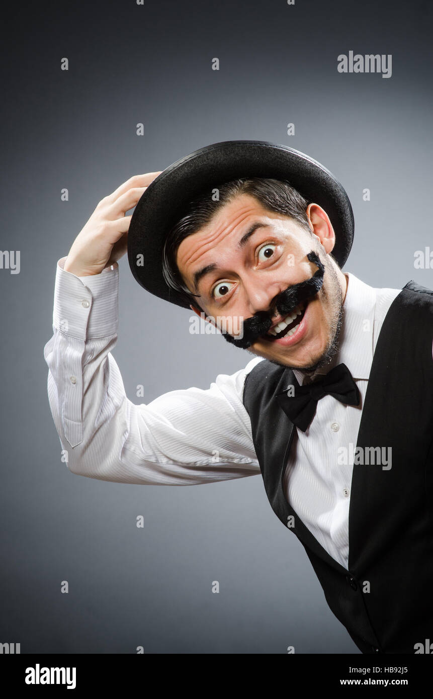Funny man in vintage concept Stock Photo - Alamy