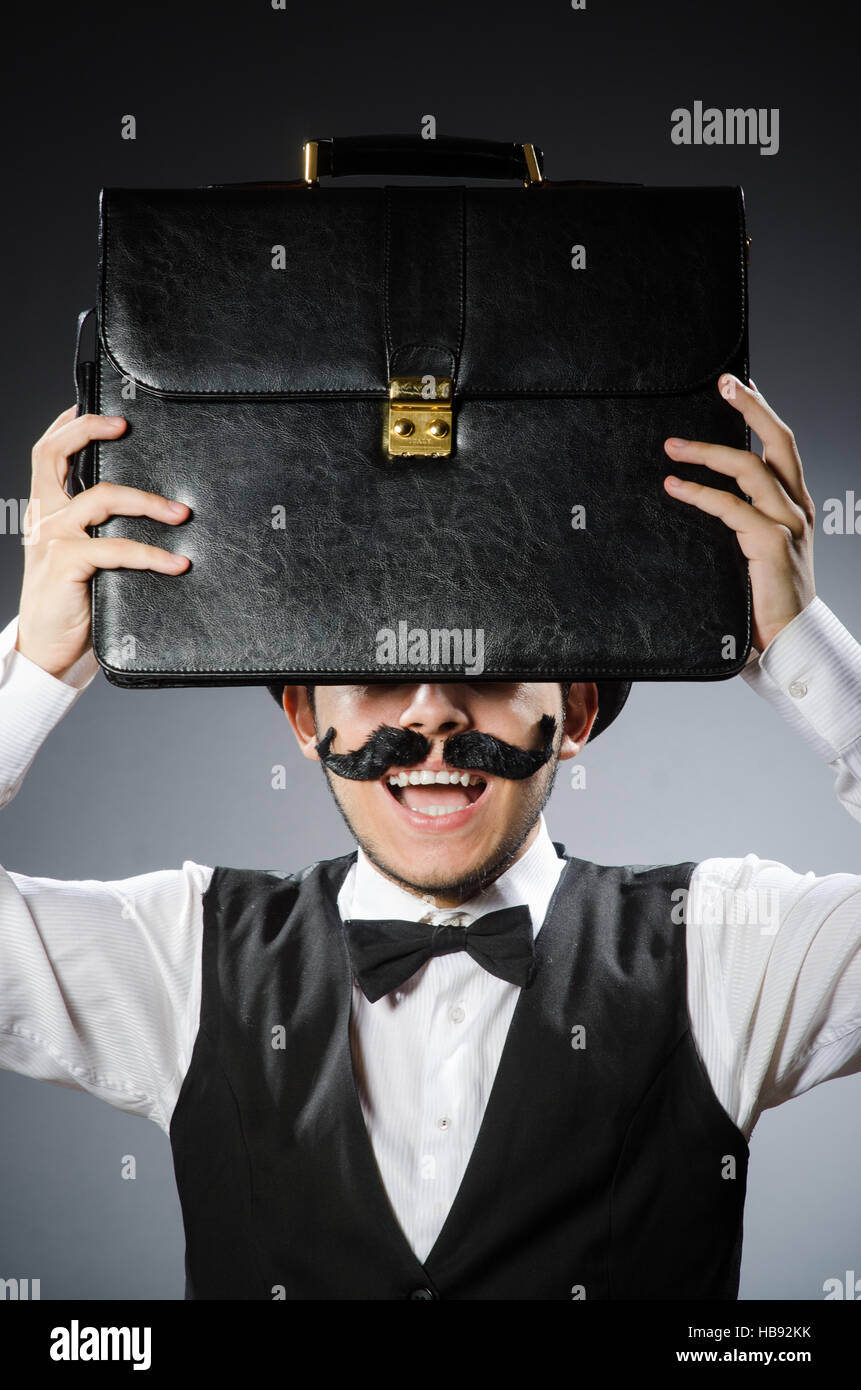 Funny man in vintage concept Stock Photo - Alamy