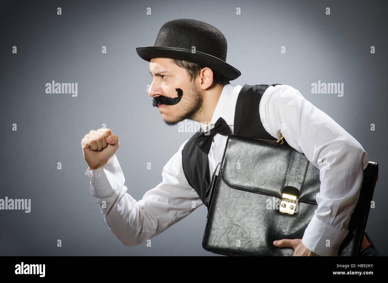 Funny man in vintage concept Stock Photo - Alamy