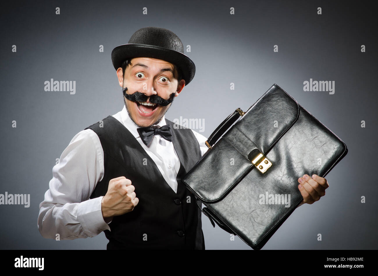 Funny man in vintage concept Stock Photo - Alamy