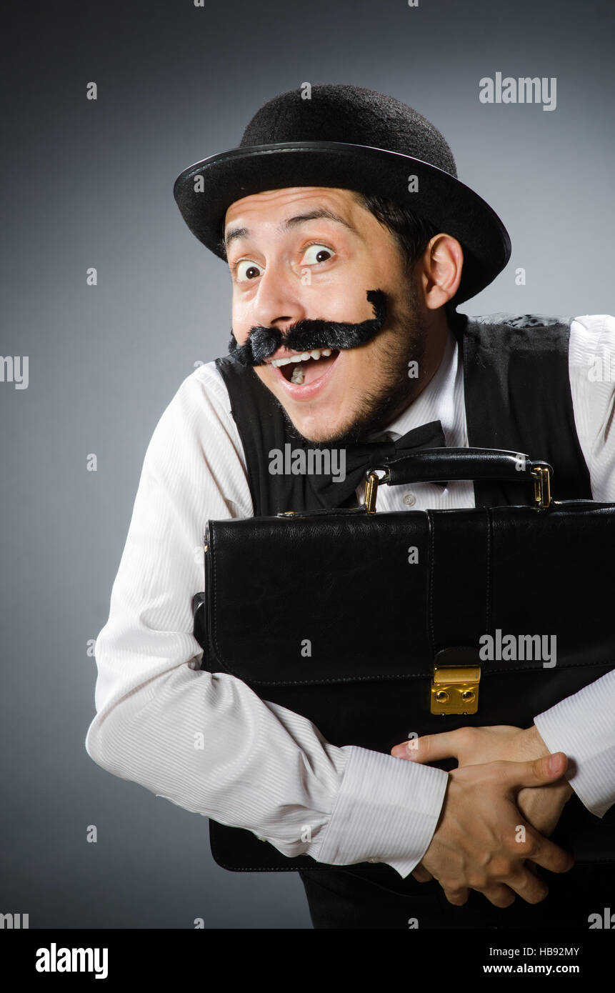 Funny man in vintage concept Stock Photo - Alamy