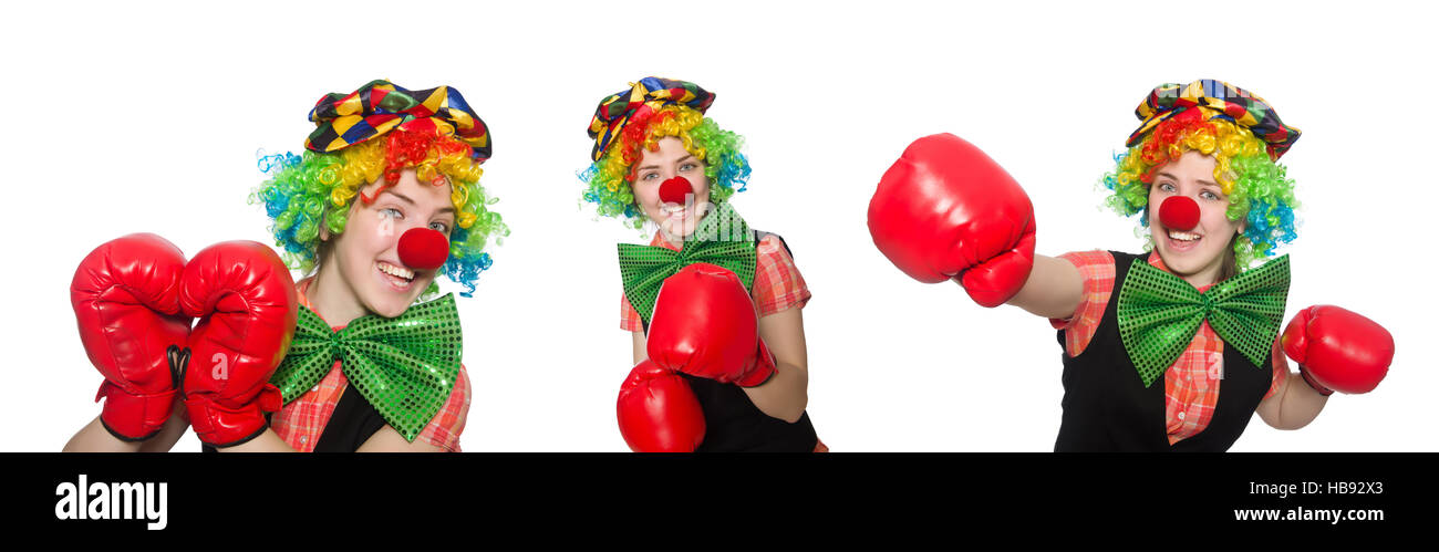 Clown in various poses isolated on white Stock Photo - Alamy