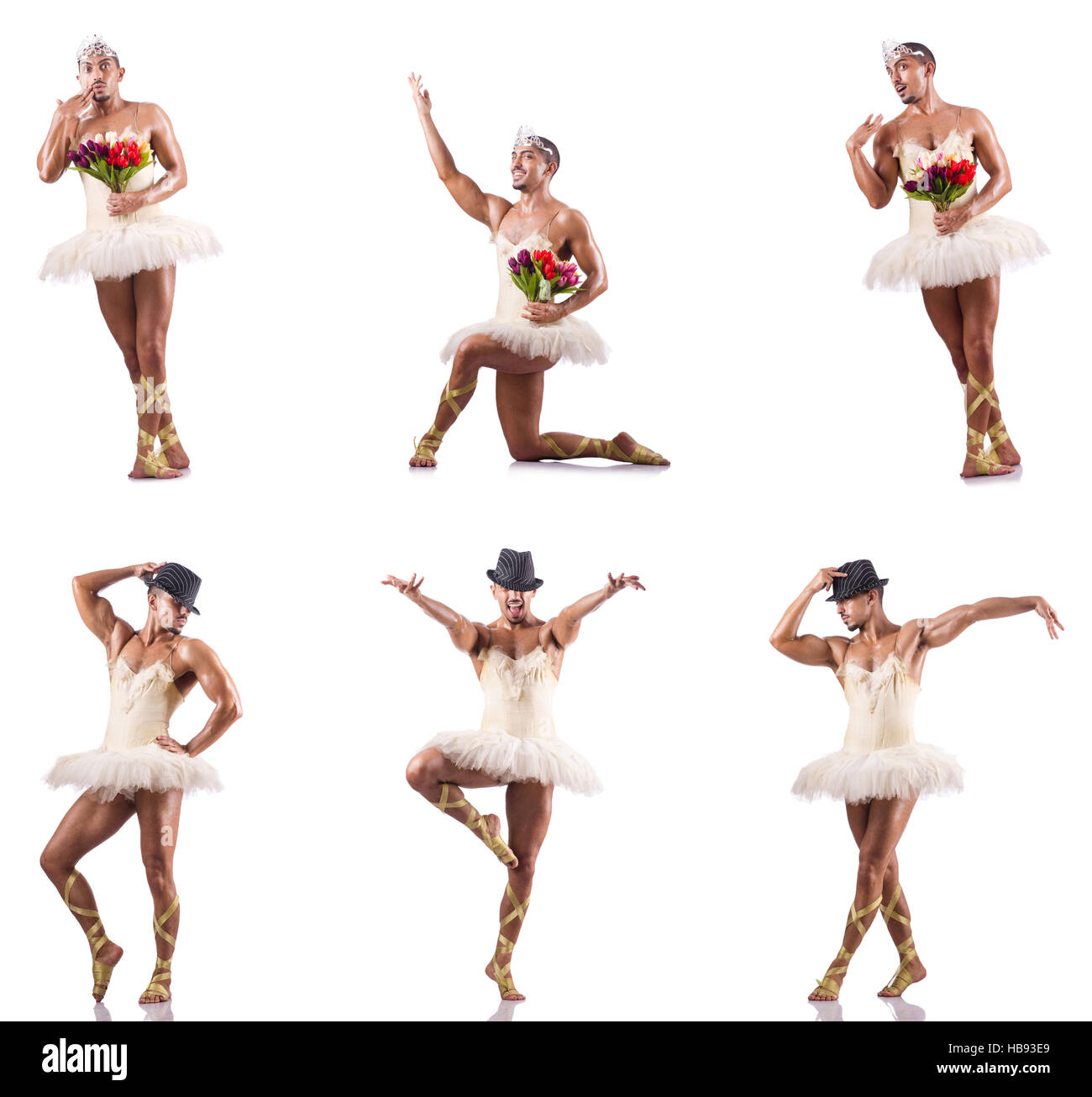 Man in ballet tutu isolated on white Stock Photo - Alamy