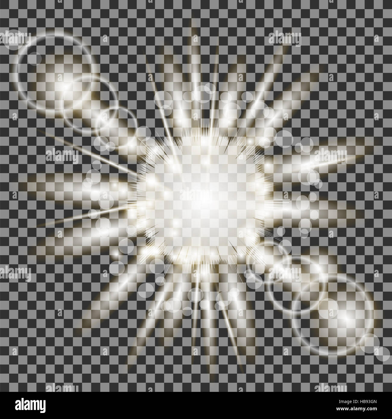 Set of Different White Lights Stock Photo - Alamy