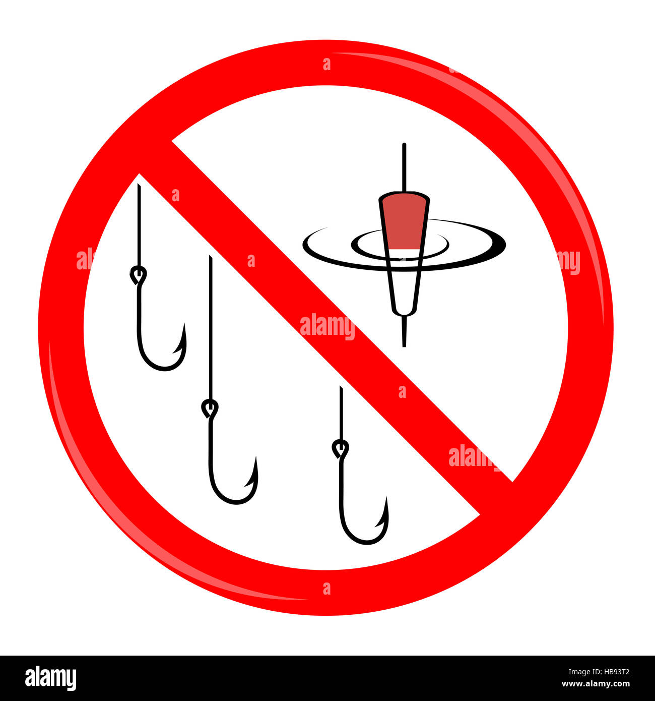 No Fishing Prohibited Sign Isolated Stock Photo - Alamy