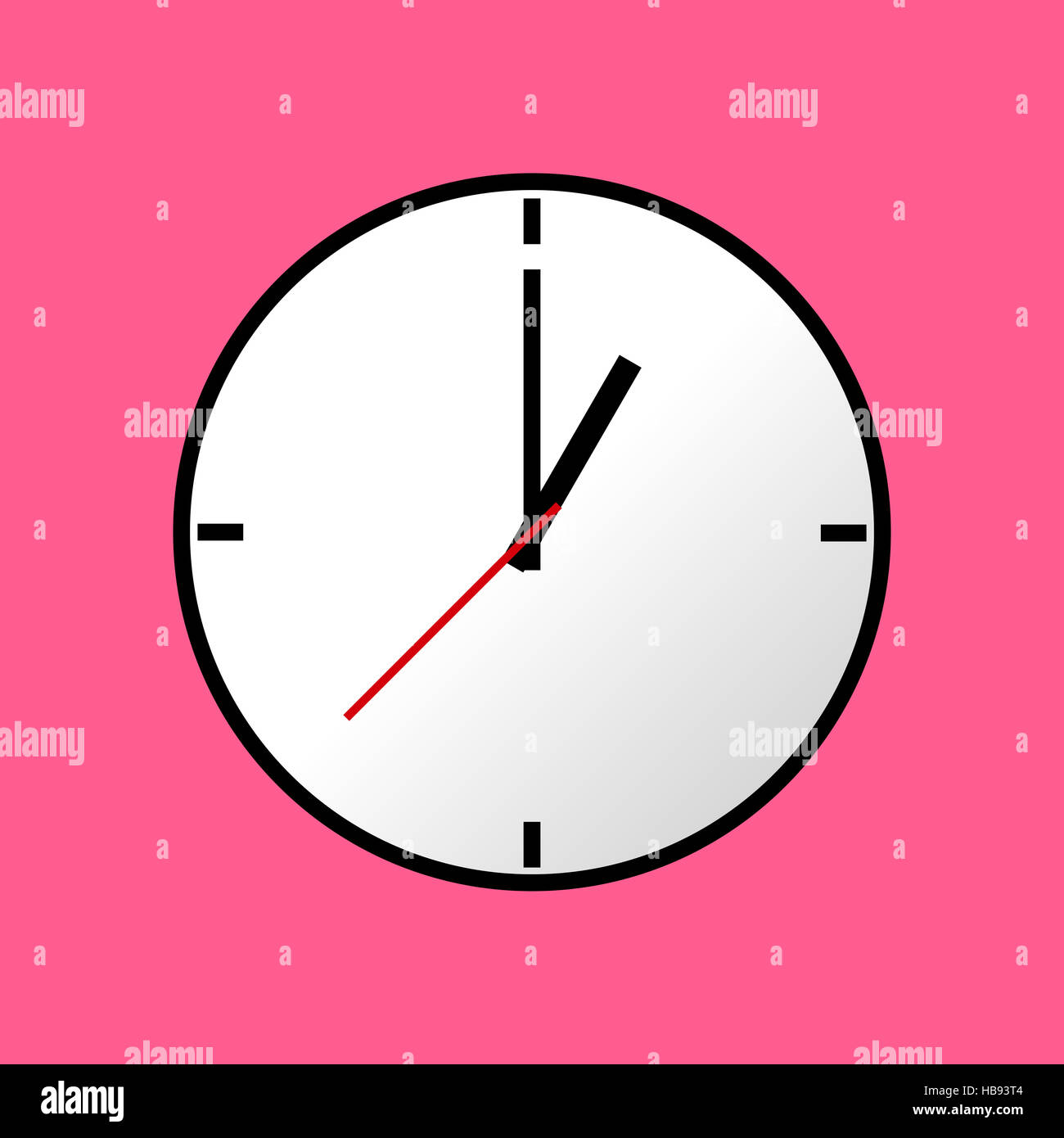 Clock icon, illustration, flat design Stock Photo - Alamy