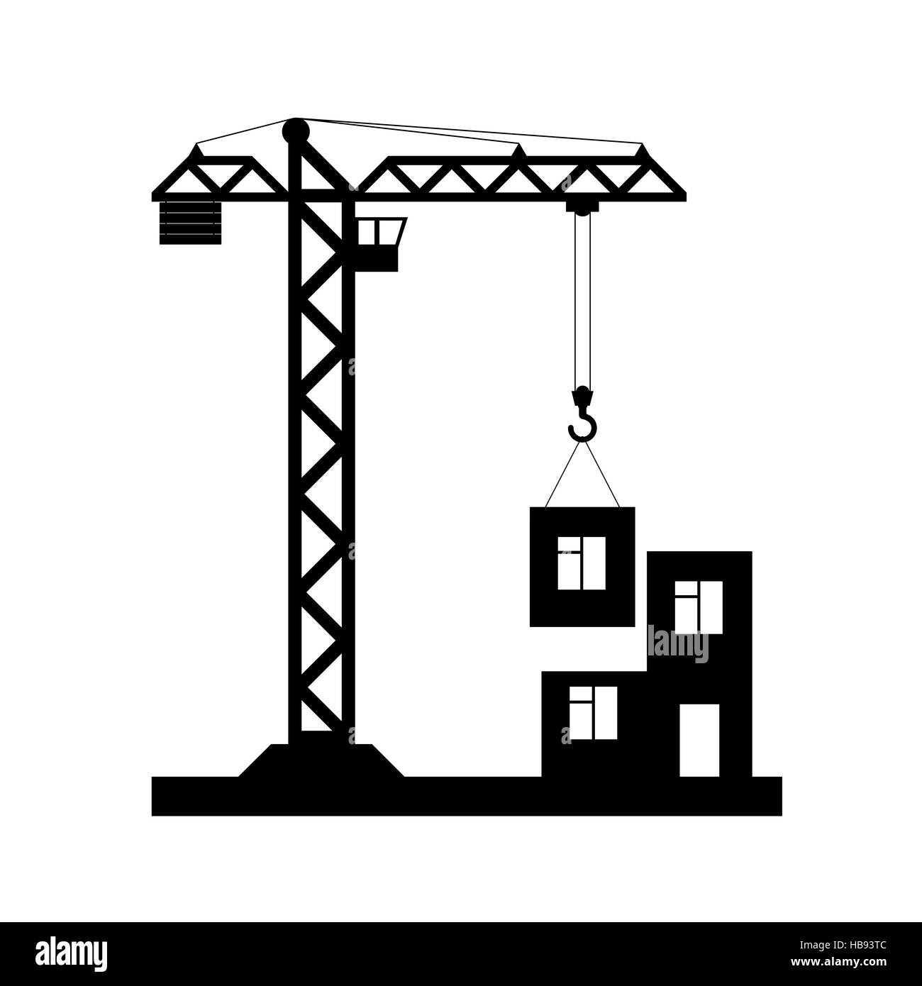 Crane hook icon flat Cut Out Stock Images & Pictures - Alamy