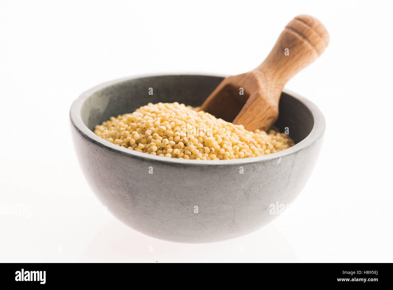 millet groats on white Stock Photo - Alamy