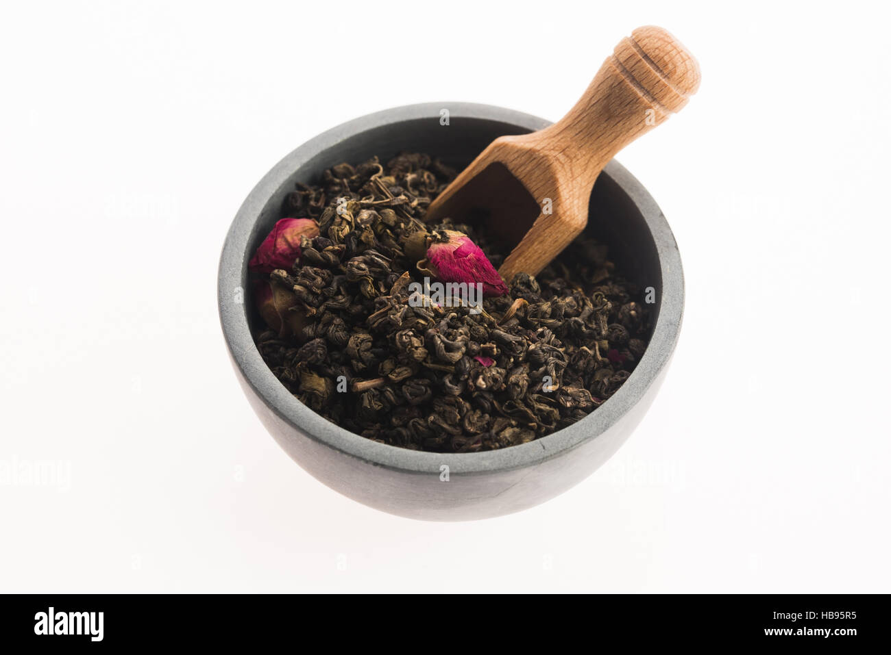 Chinese tea with rose buds Stock Photo - Alamy