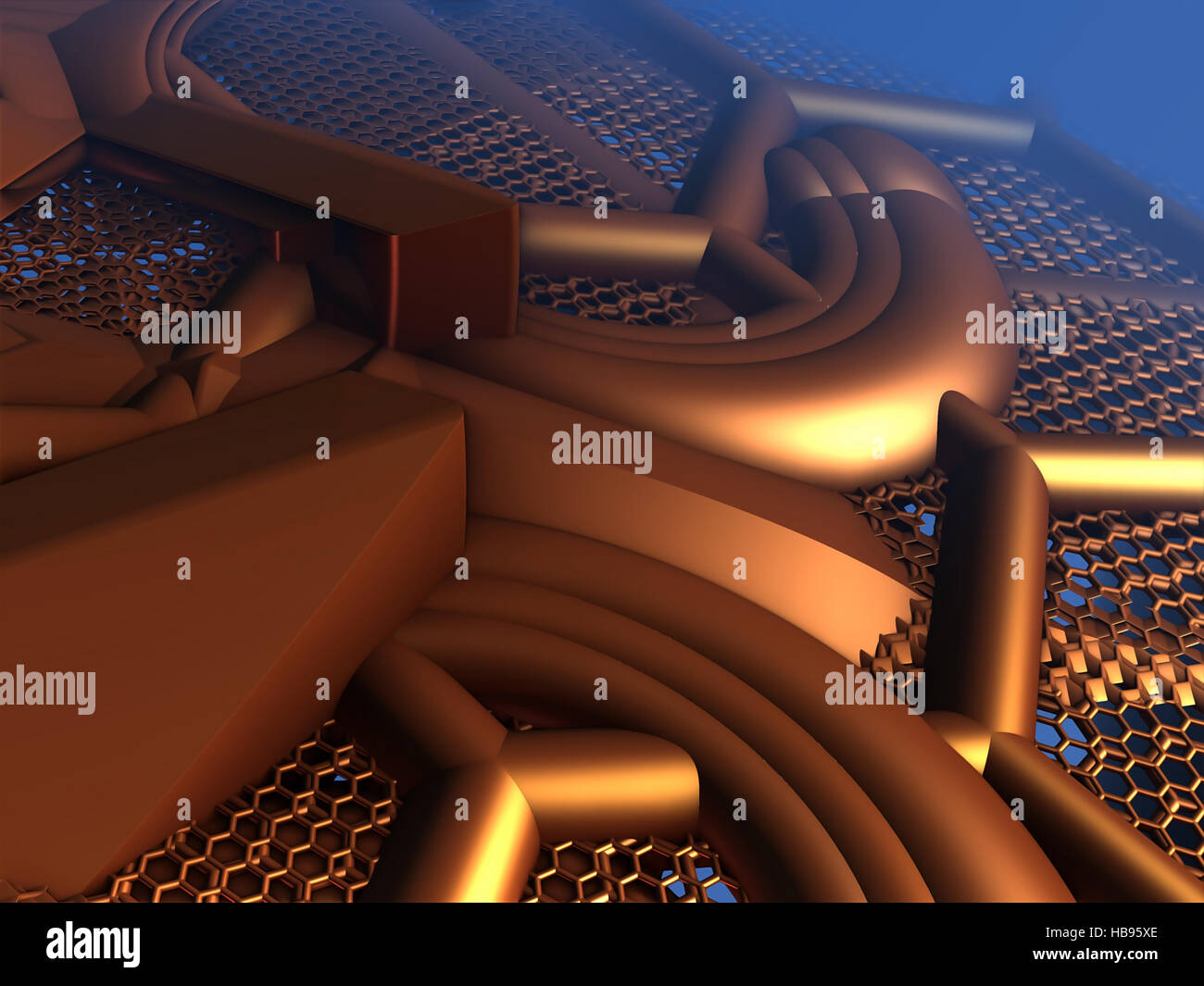 abstract geometric composition made in 3d software Stock Photo - Alamy