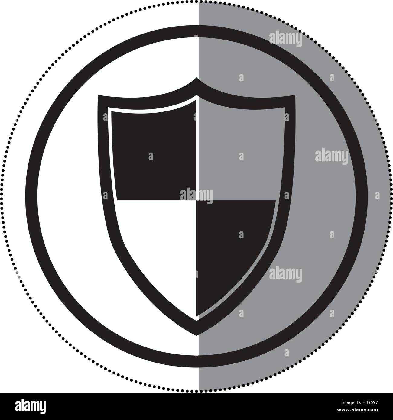 Shield icon. Security system warning protection and danger theme ...