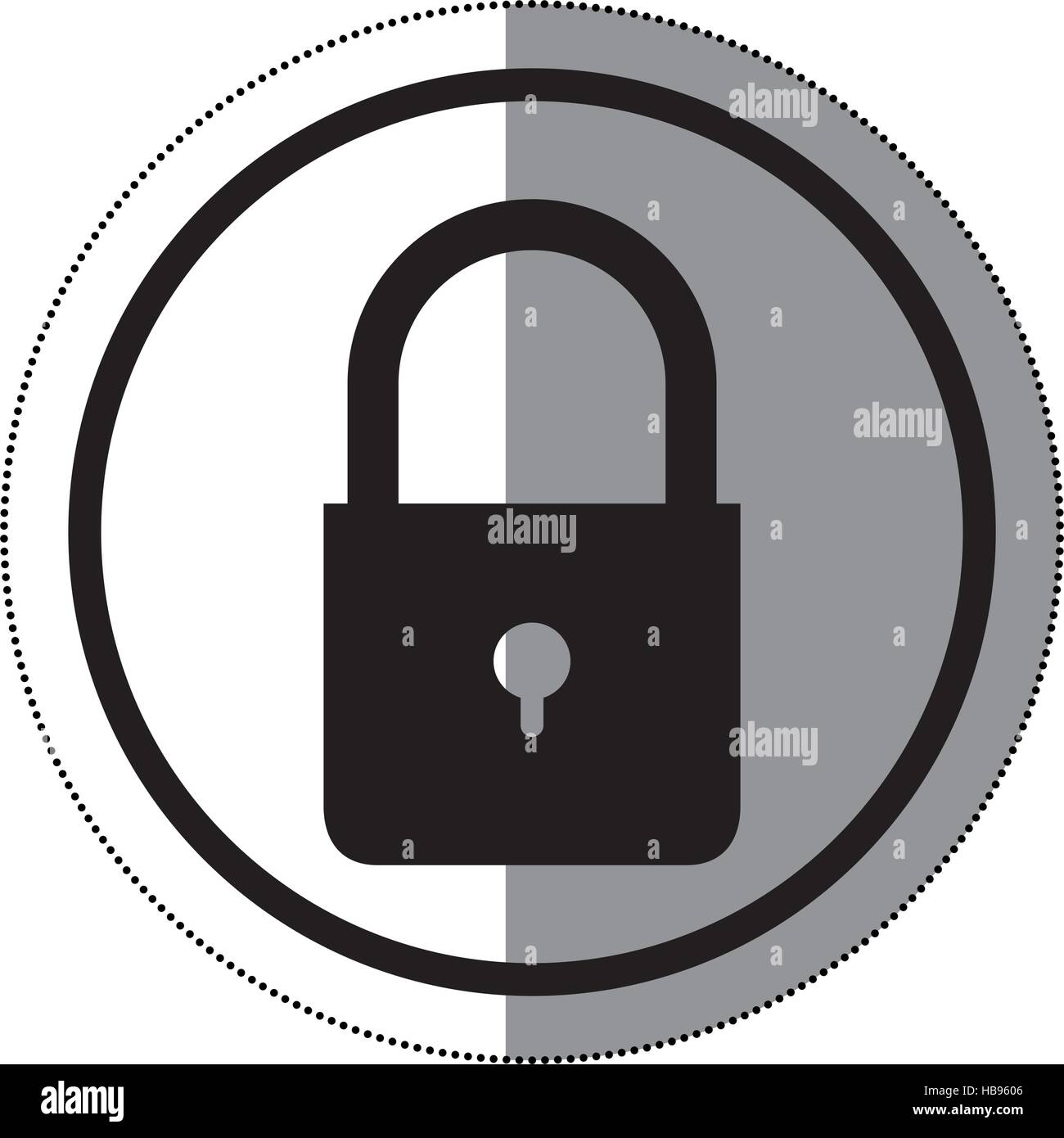 Padlock icon. Security system warning protection and danger theme ...