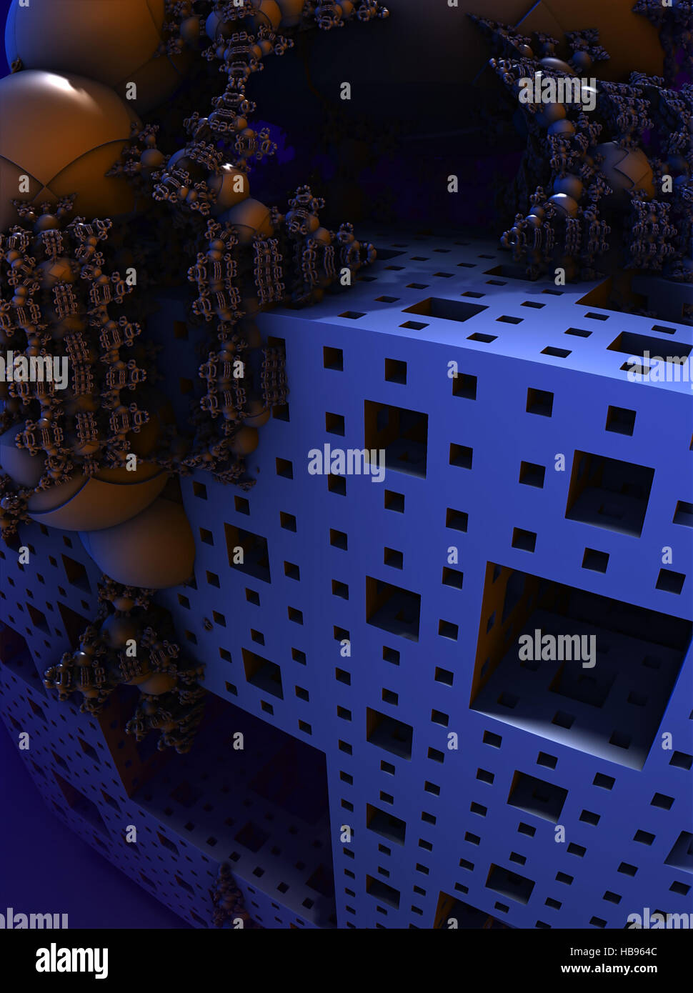 abstract geometric composition made in 3d software Stock Photo - Alamy