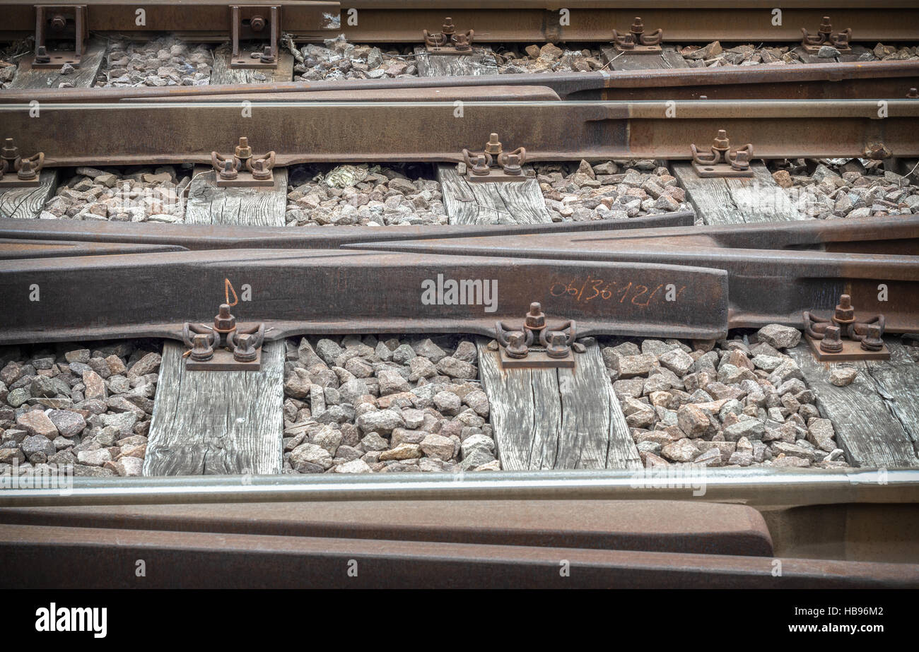 Details of railway Stock Photo - Alamy