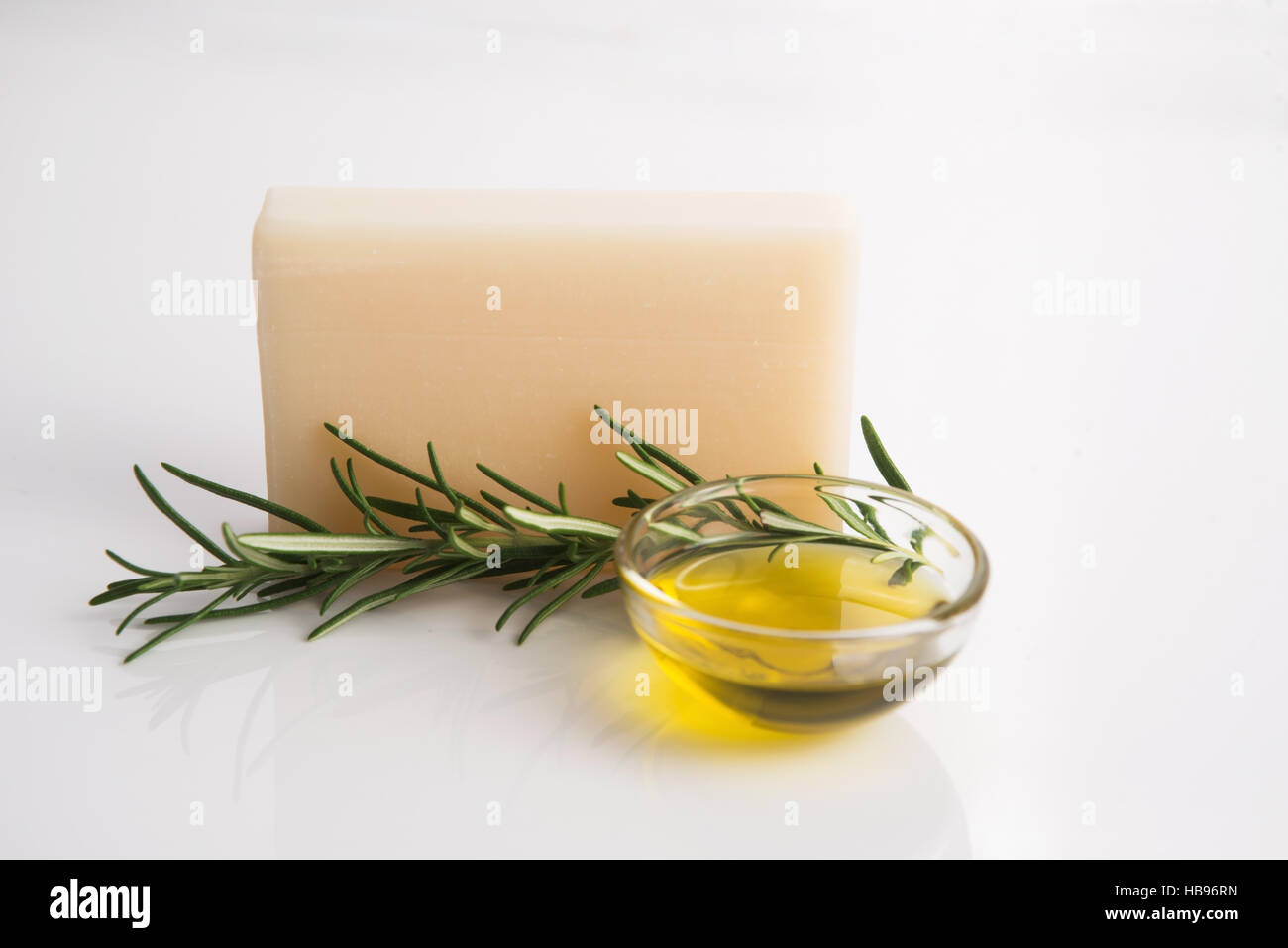 Rosemary Handmade Soap Stock Photo - Alamy