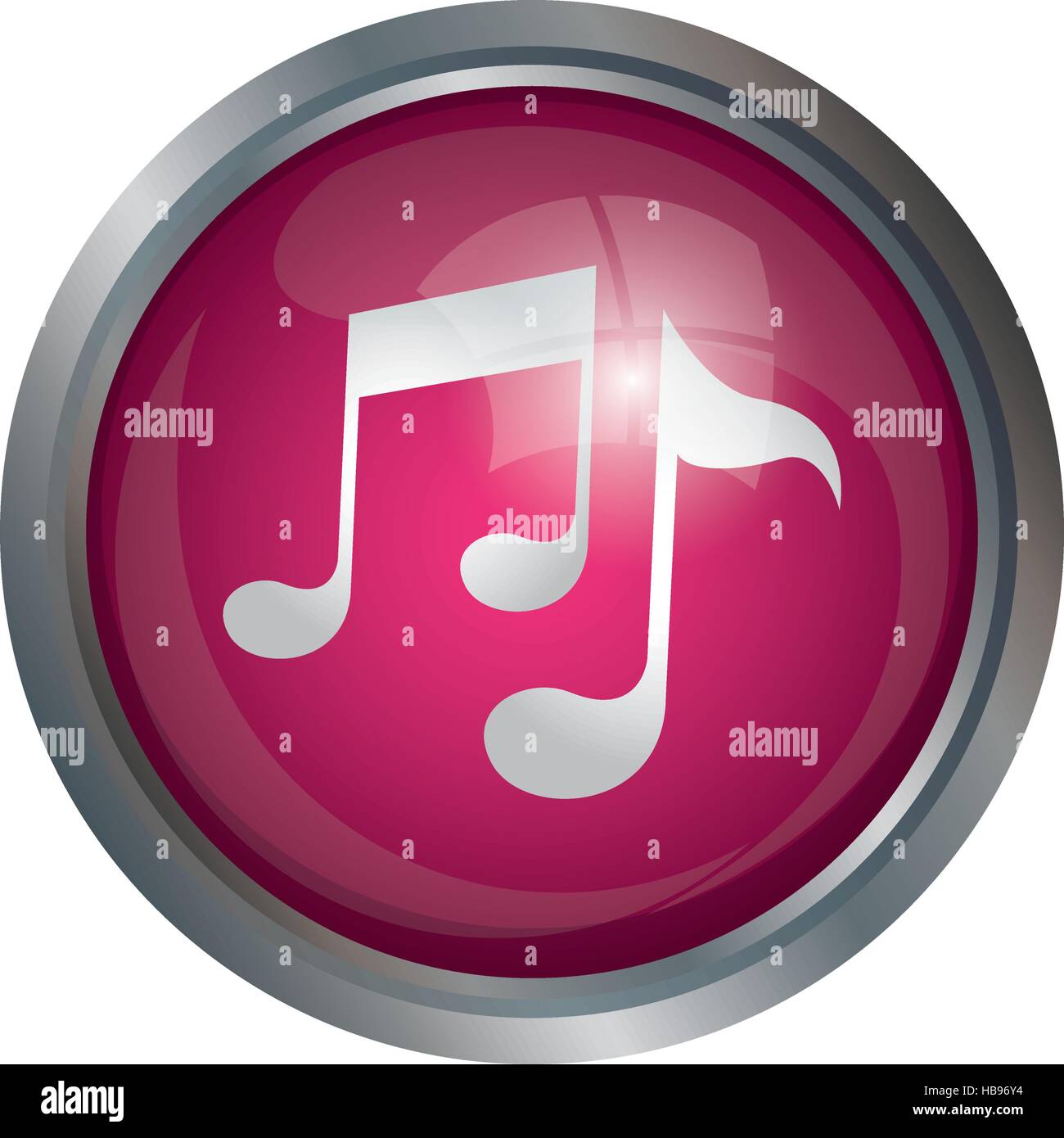 Music note icon. Sound melody pentagram and musical theme. Isolated ...