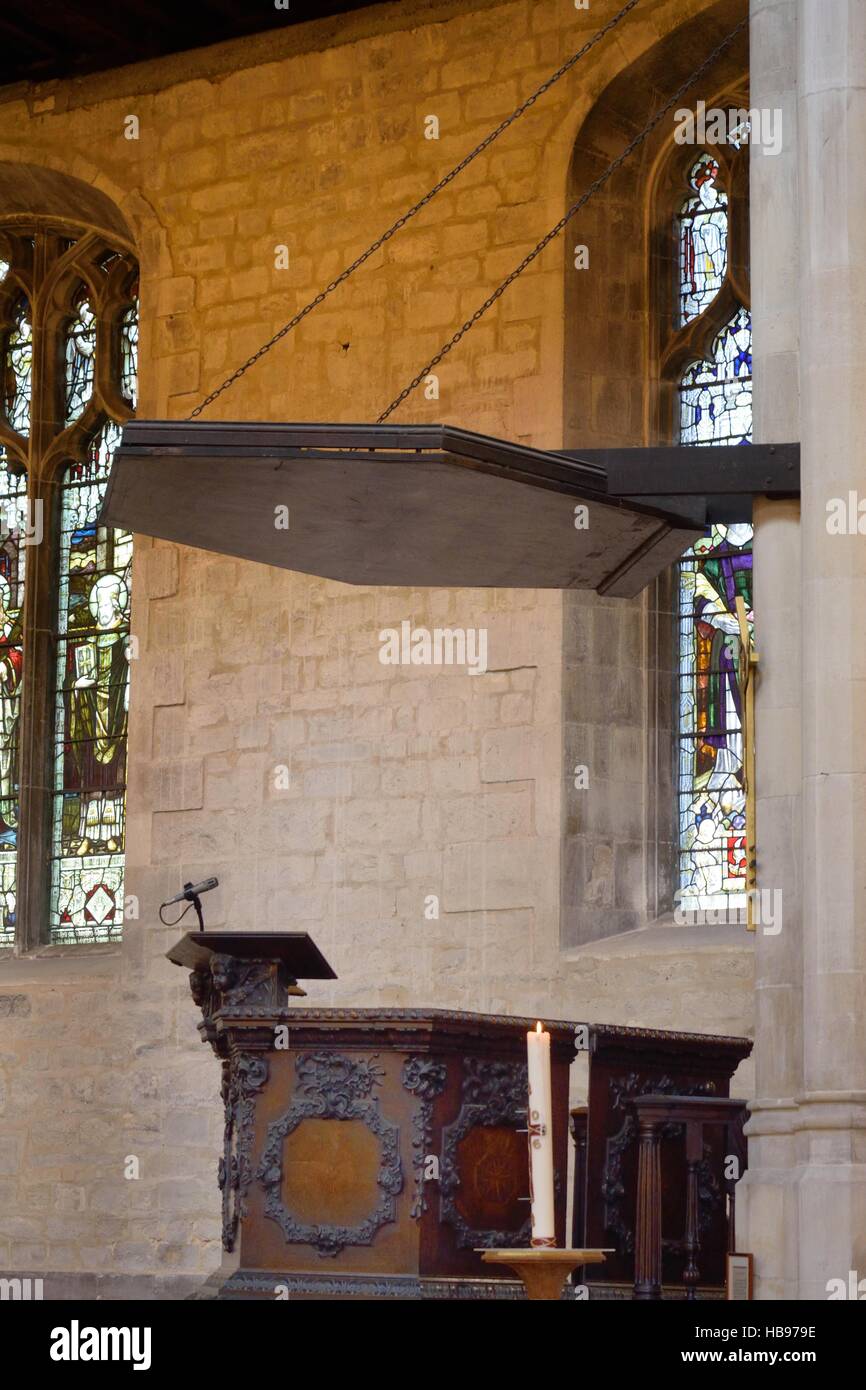 Pulpit inside english Church Stock Photo - Alamy
