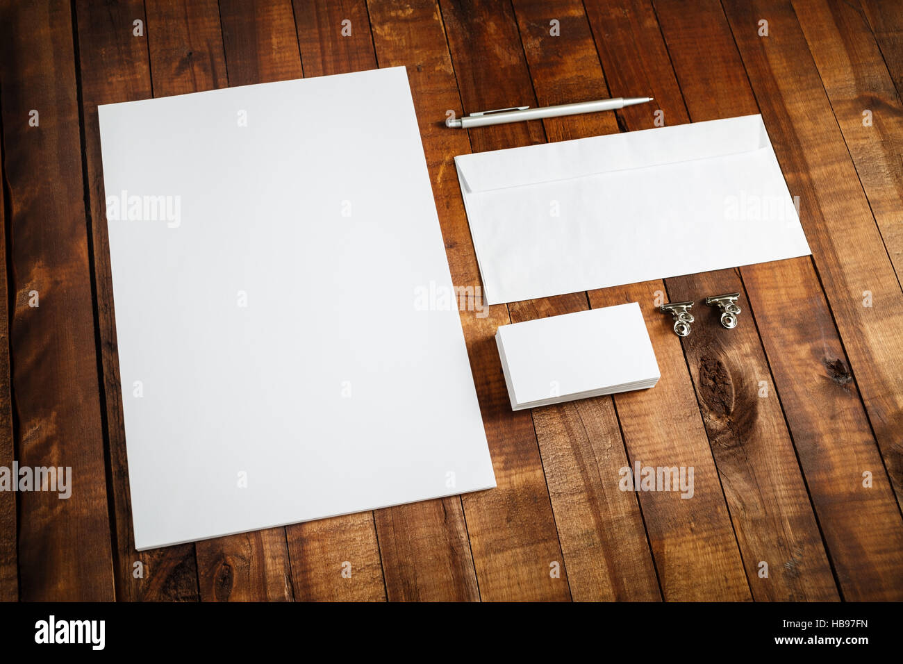 Blank stationery set Stock Photo - Alamy