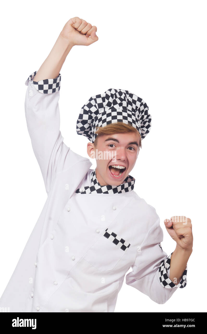Funny cook isolated on white Stock Photo - Alamy