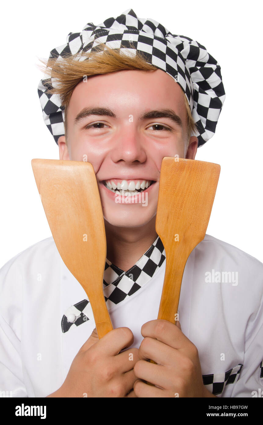 Funny cook isolated on white Stock Photo - Alamy