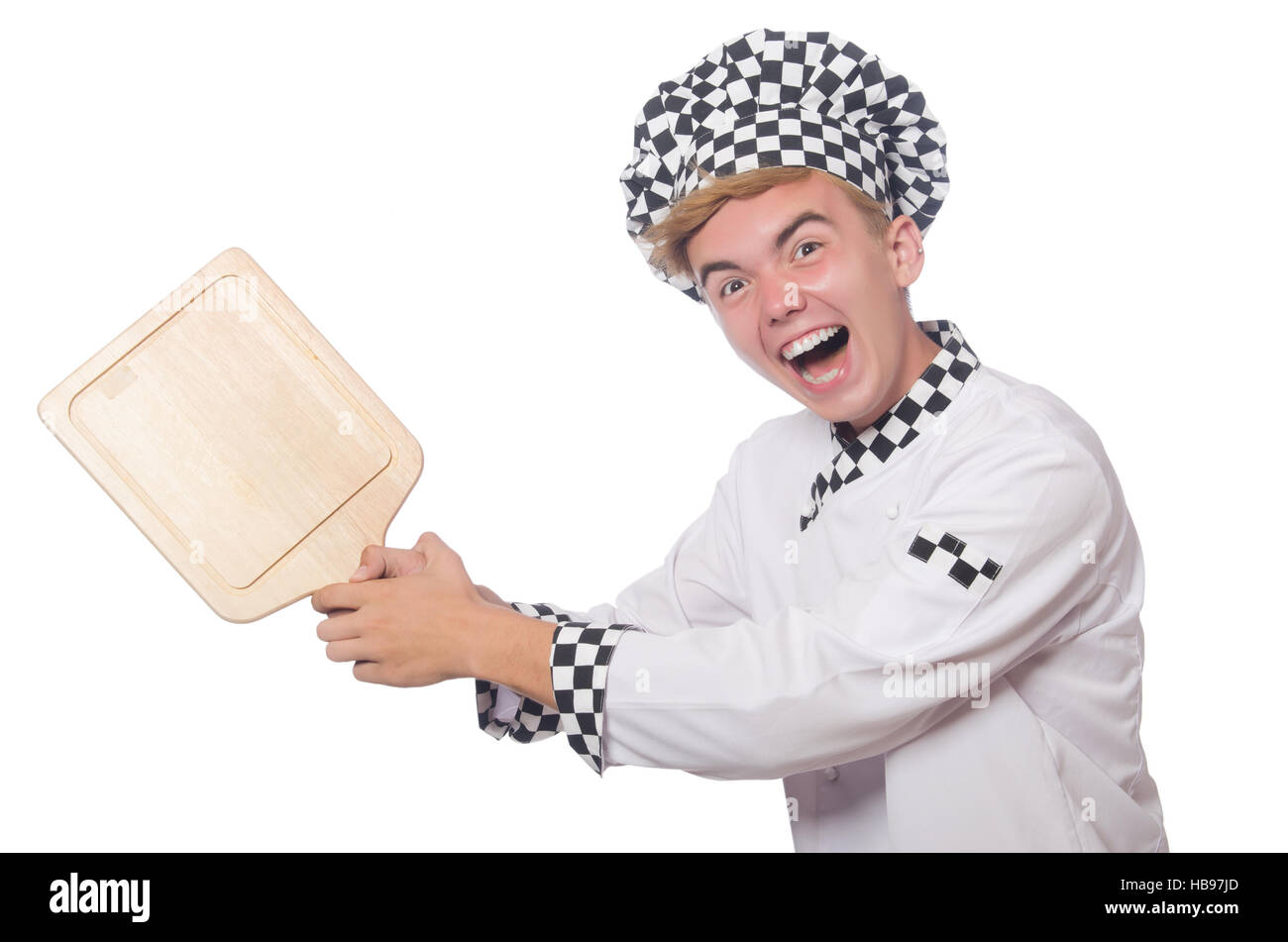 Funny cook isolated on white Stock Photo - Alamy