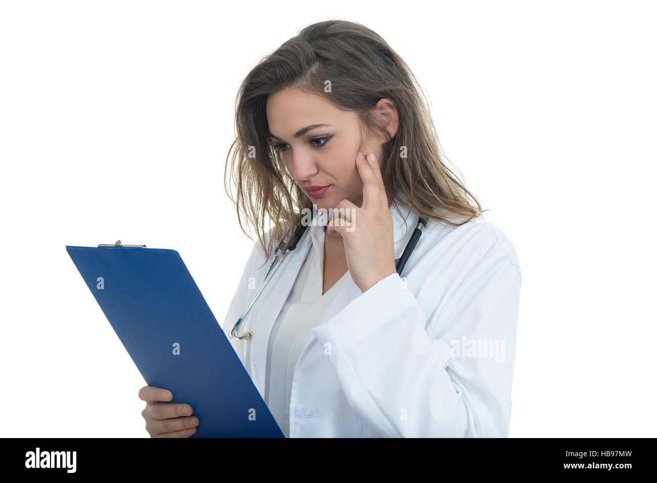 Portrait of young female doctor looking serious Stock Photo - Alamy