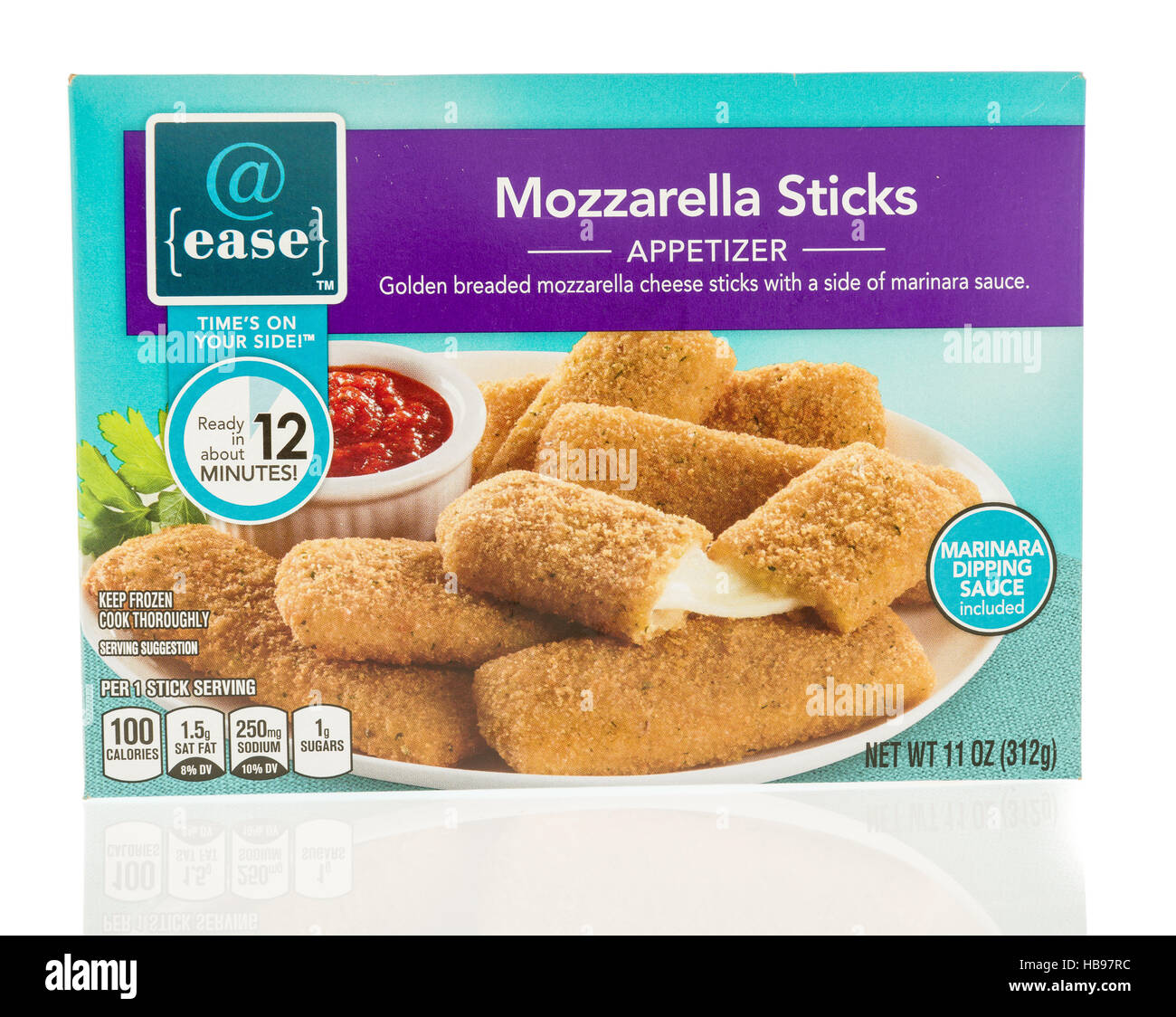 Winneconne, WI - 1 December 2016: Package of @ease mozzarella sticks on ...