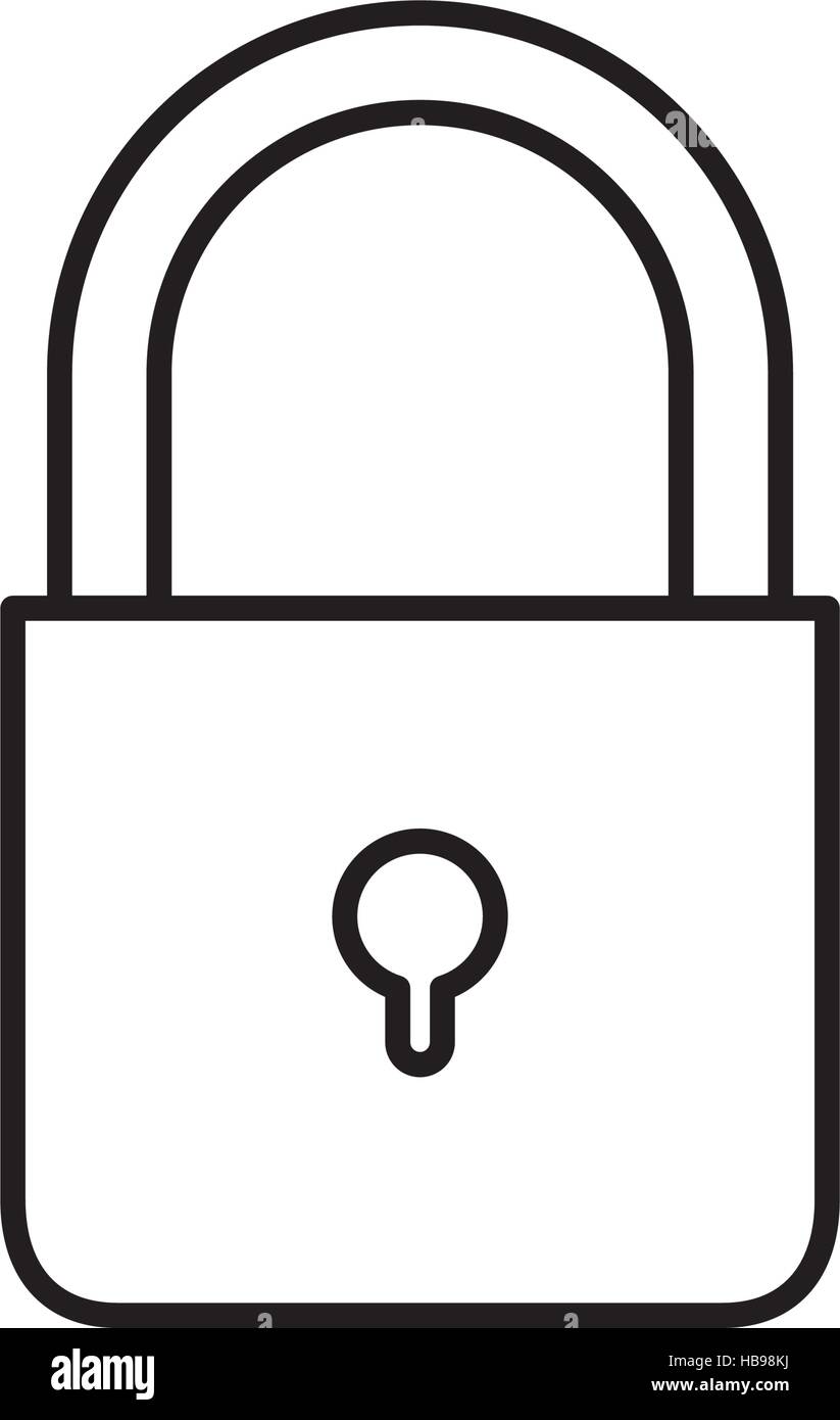 Padlock icon. Security system warning protection and danger theme ...