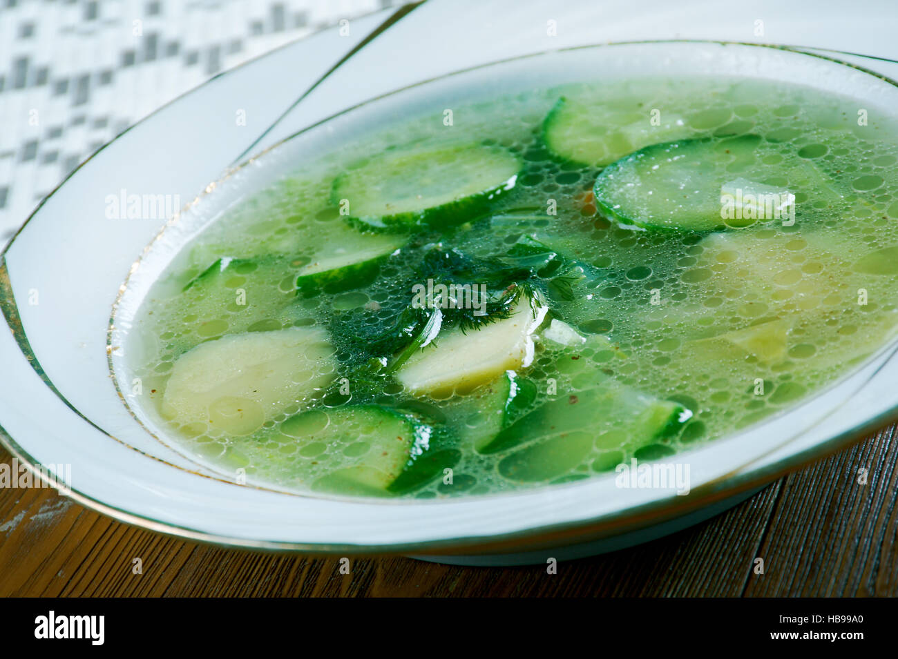 German cucumber soup Stock Photo - Alamy