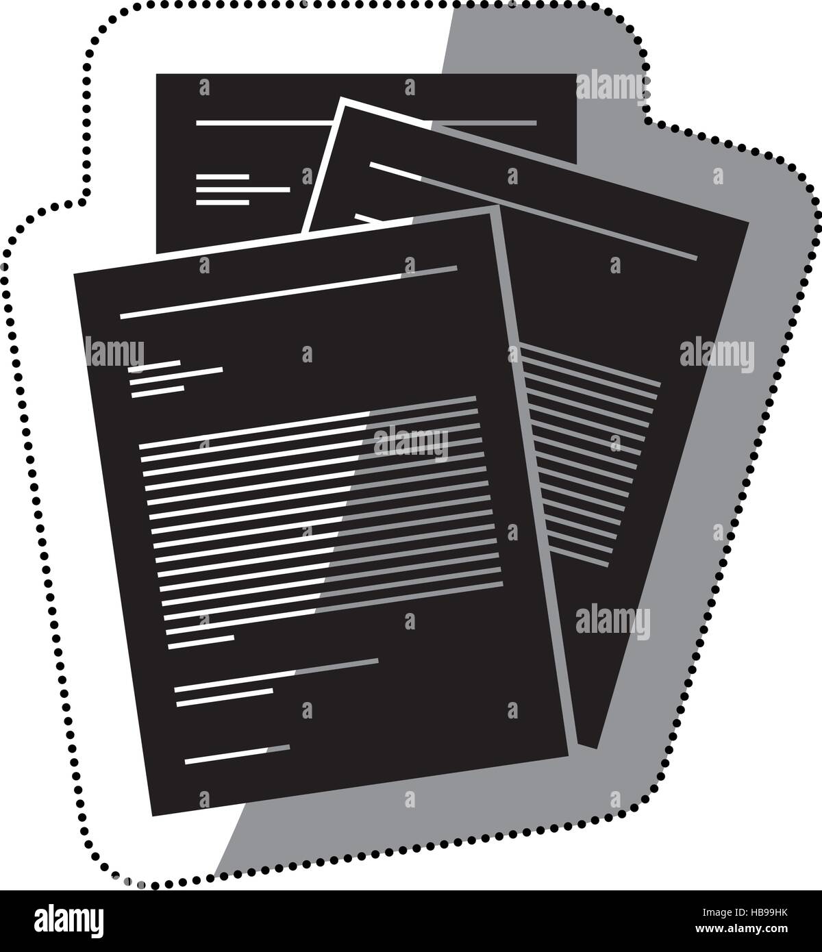Piece of paper icon. Document data archive office and information theme ...