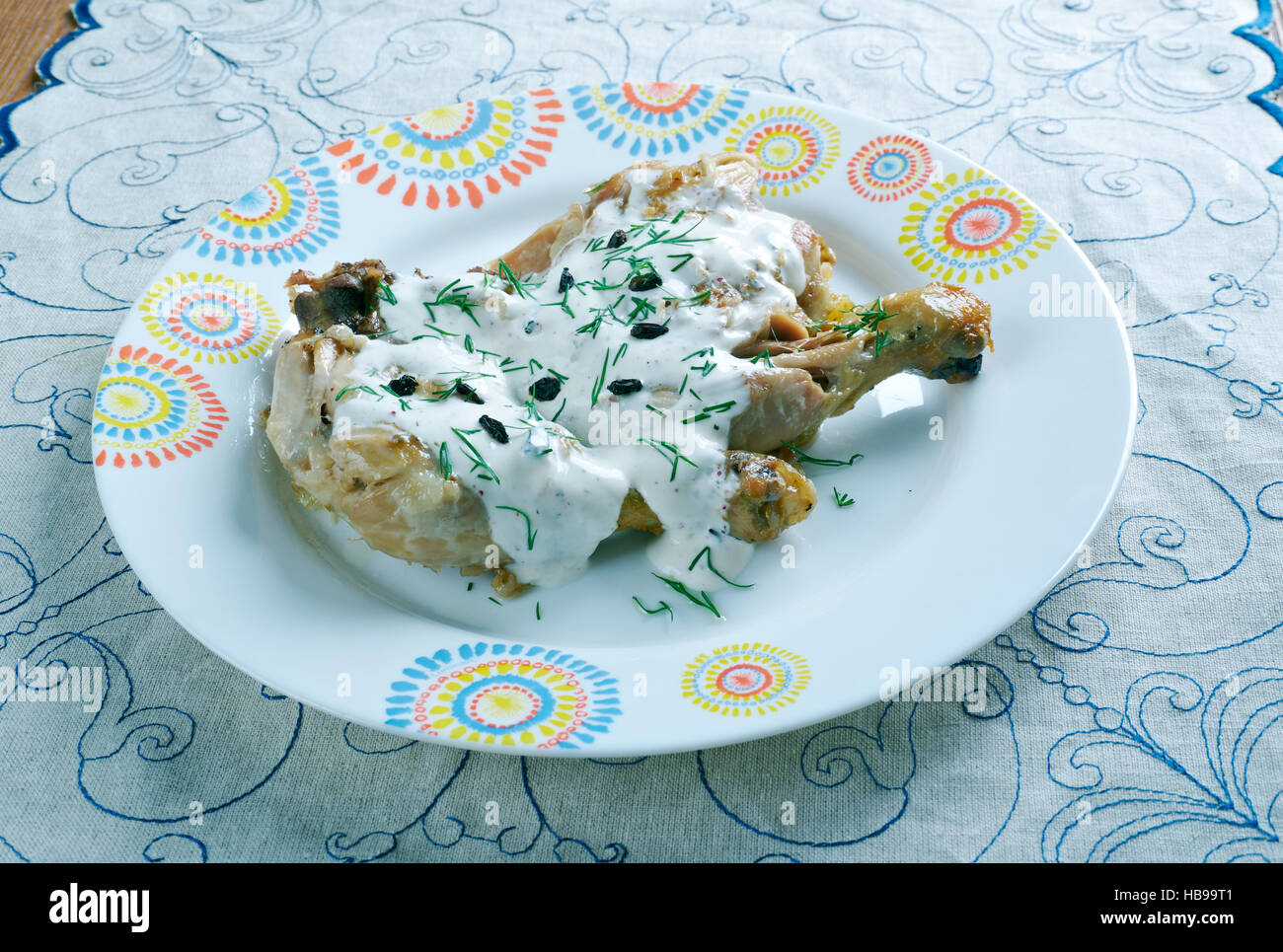 Georgian chkmeruli chicken dish hi-res stock photography and images - Alamy