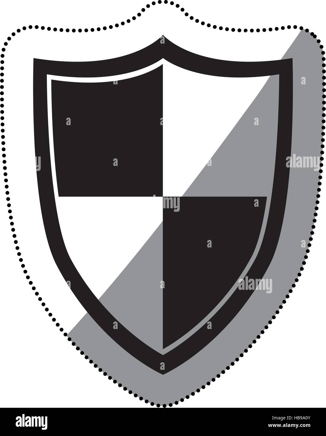 Shield icon. Security system warning protection and danger theme ...
