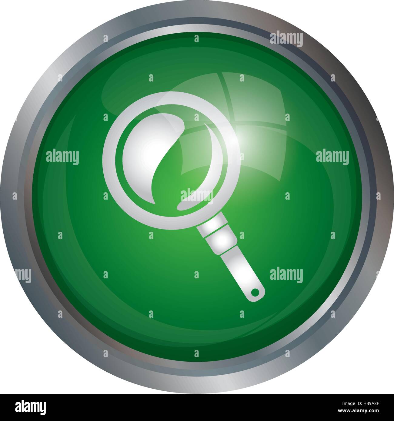 Lupe tool icon. Search magnifying glass zoom and lens heme. Isolated ...