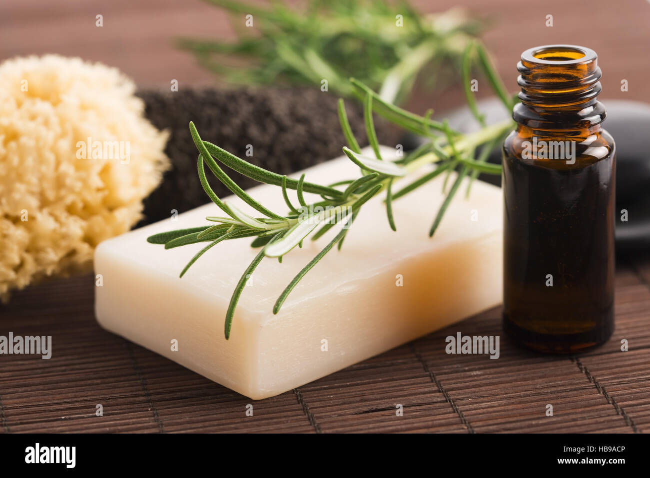 Rosemary Handmade Soap Stock Photo - Alamy