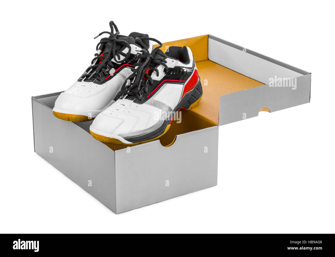 Sport sneakers in box Stock Photo - Alamy