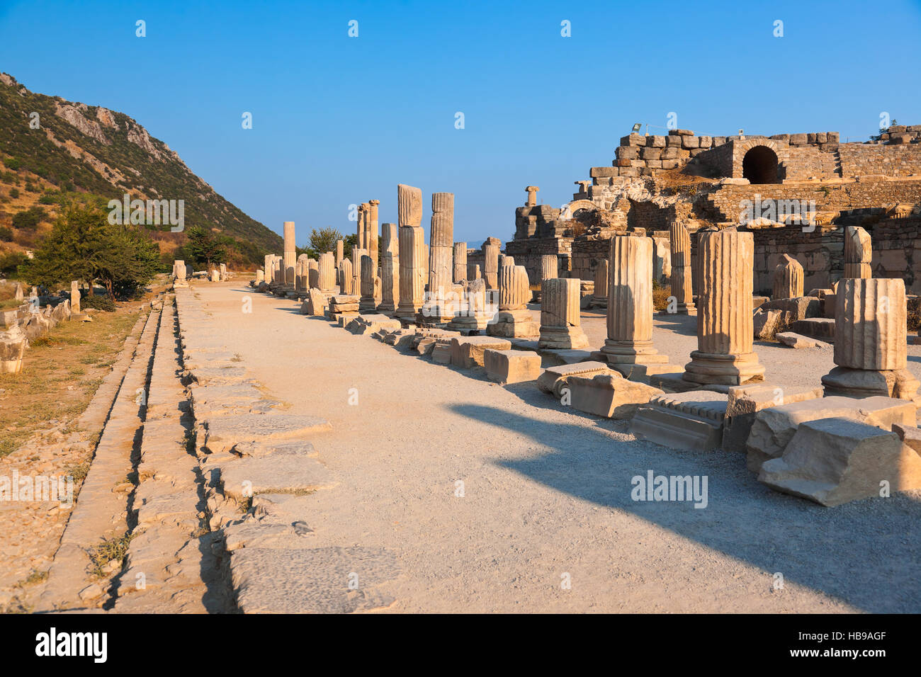 Ancient ruins in Ephesus Turkey Stock Photo - Alamy