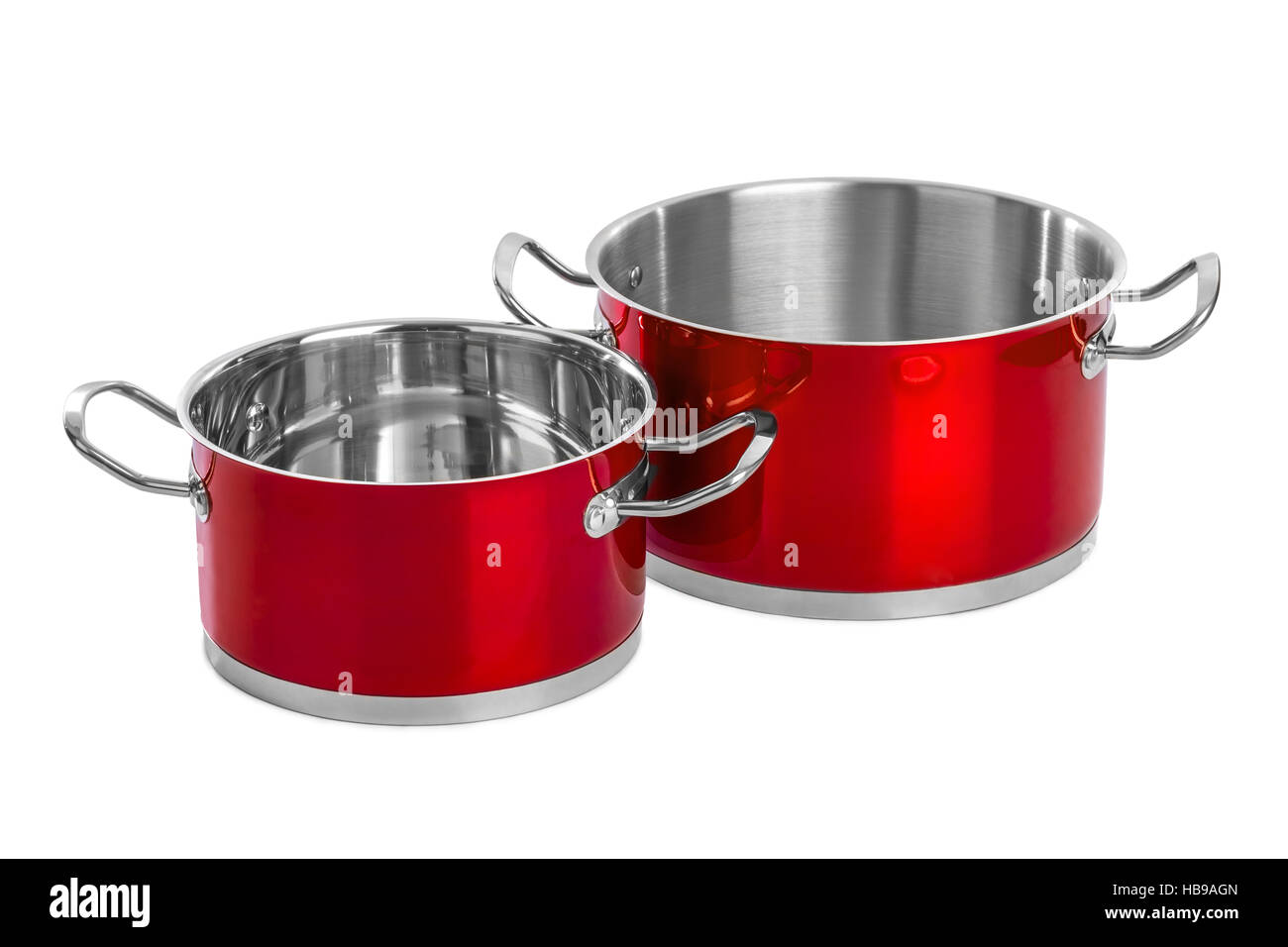 Red steel pans Stock Photo - Alamy