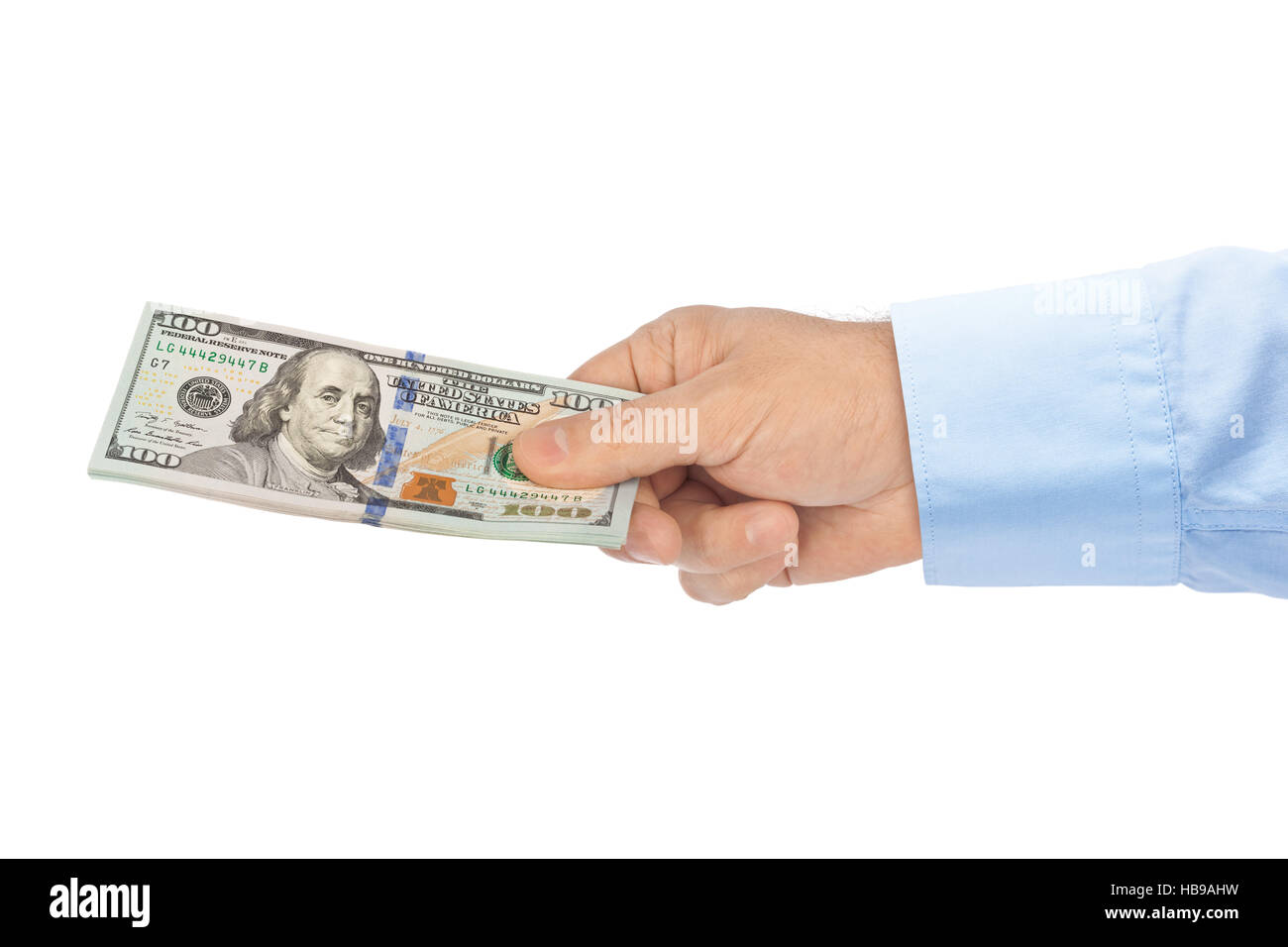 Hand with money Stock Photo - Alamy