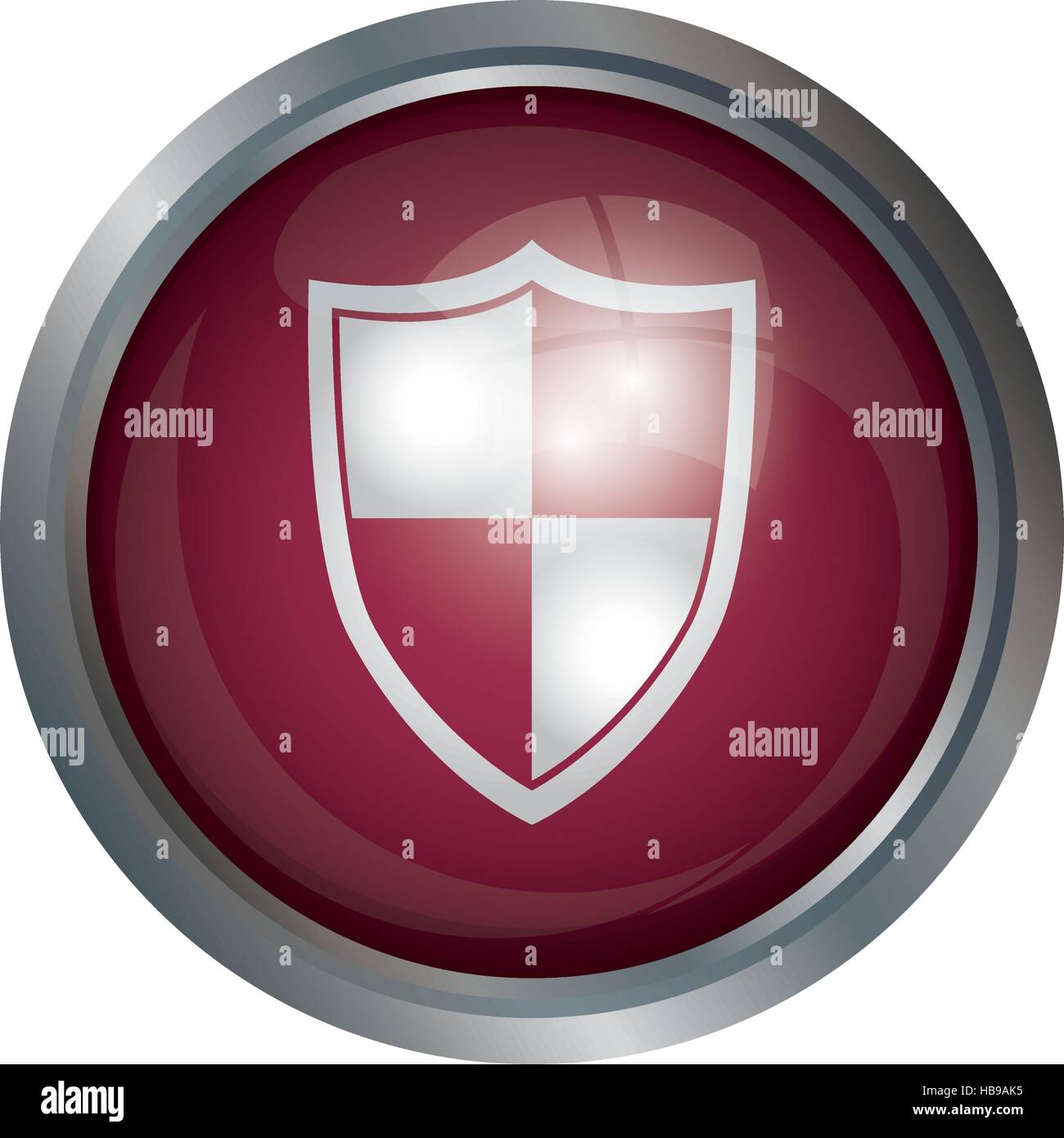 Shield icon. Security system warning protection and danger theme ...