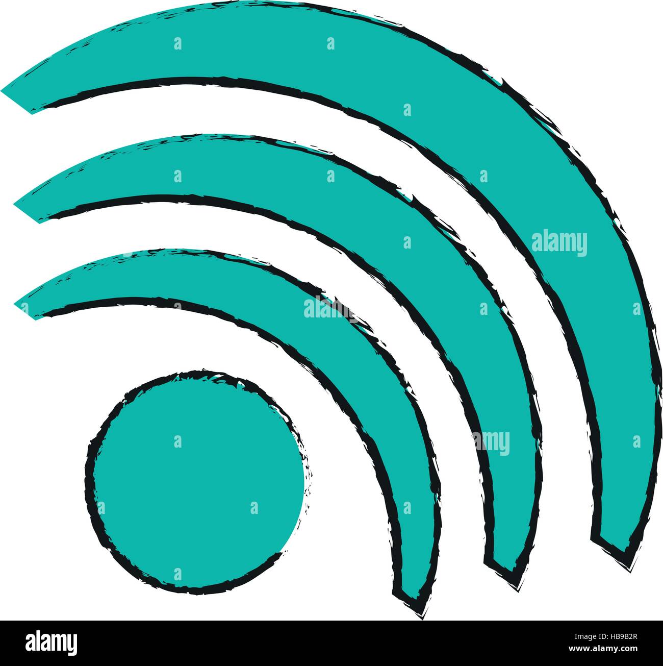 Isolated wifi wave design Stock Vector Image & Art - Alamy