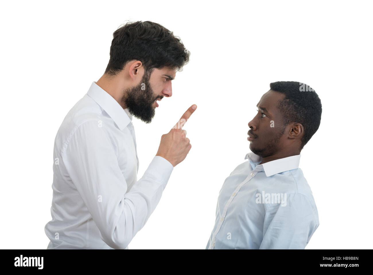 Closeup portrait of two grown mad men arguing Stock Photo - Alamy