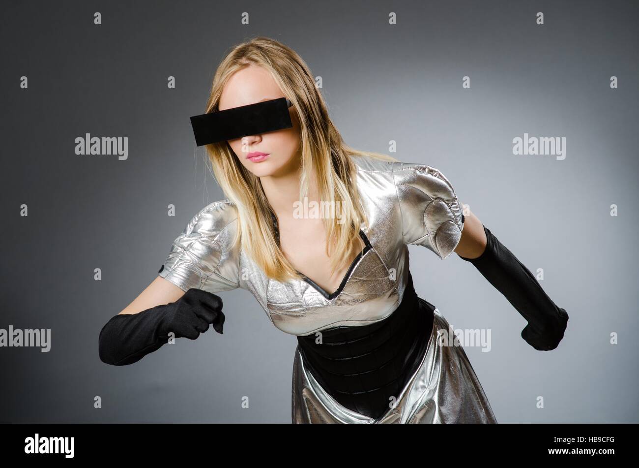 Tech woman in futuristic concept Stock Photo - Alamy