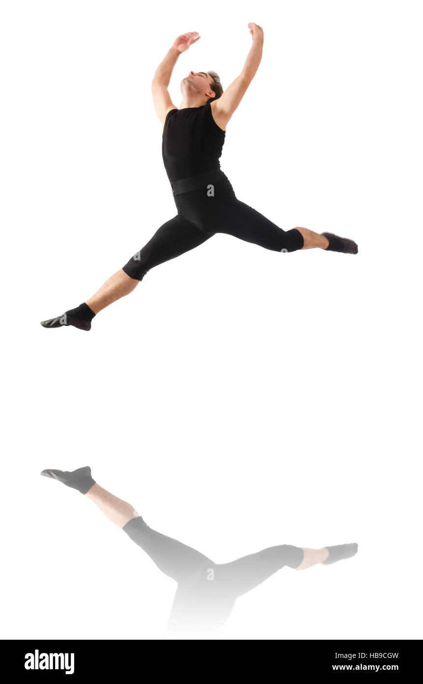 Young dancer isolated on the white Stock Photo - Alamy
