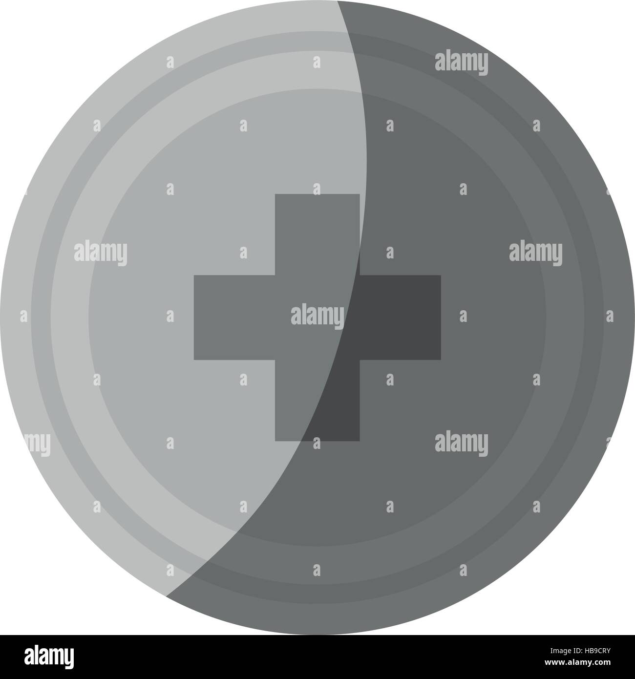 Isolated cross inside button design Stock Vector Image & Art - Alamy