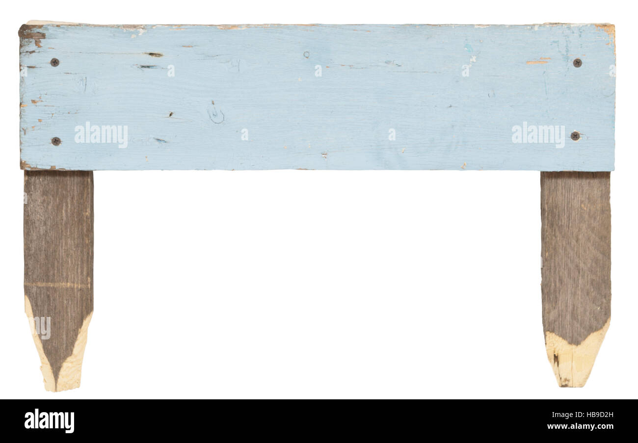 wooden sign on white Stock Photo - Alamy