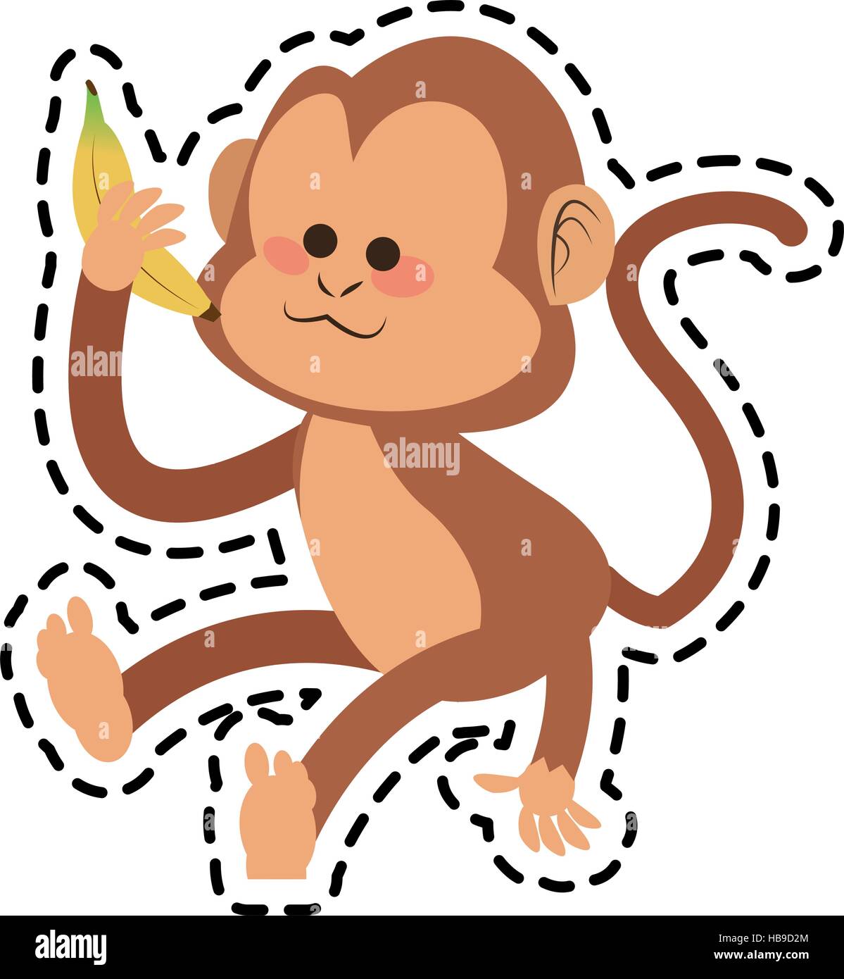 Isolated monkey cartoon design Stock Vector Image & Art - Alamy