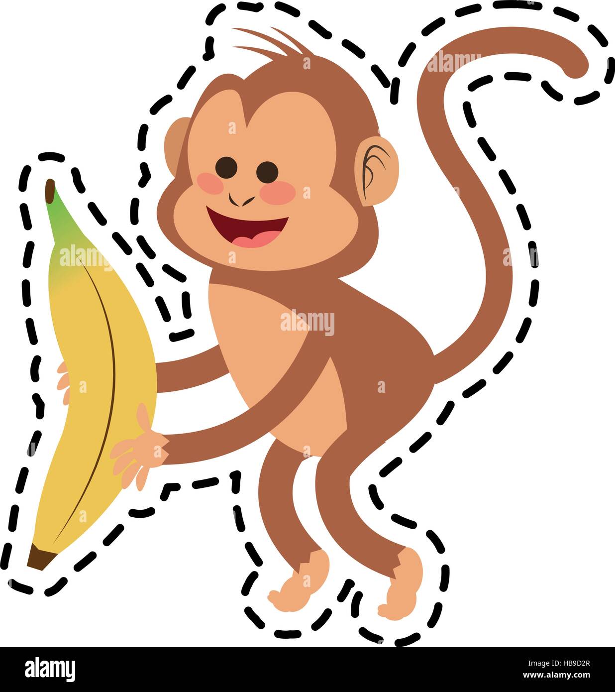 Isolated monkey cartoon design Stock Vector Image & Art - Alamy
