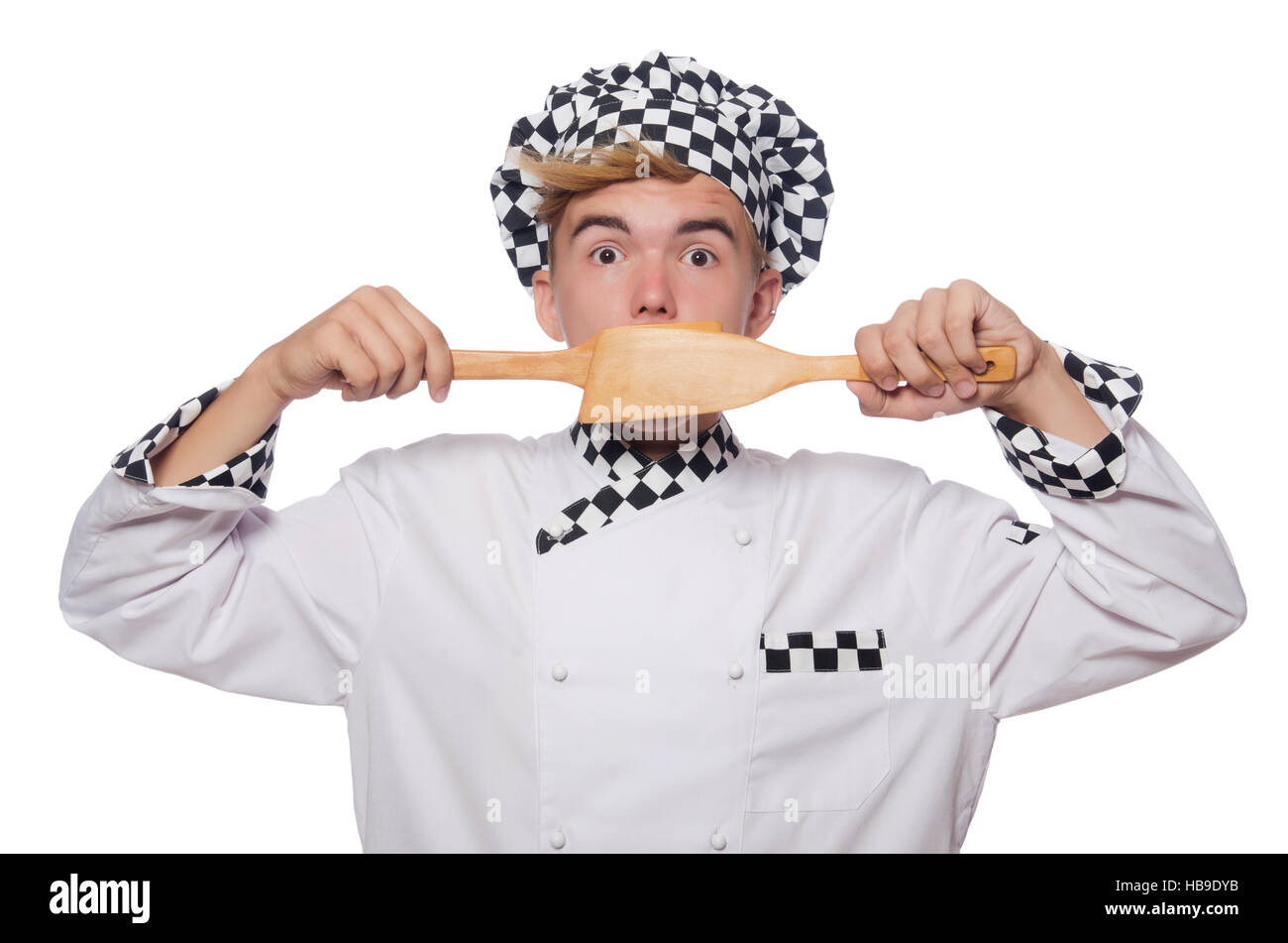 Funny cook isolated on white Stock Photo - Alamy