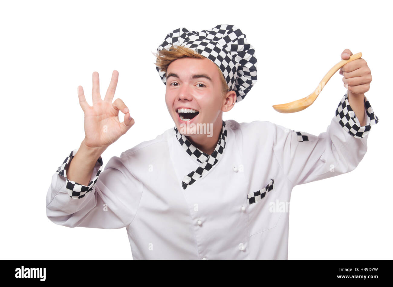 Funny cook isolated on white Stock Photo - Alamy